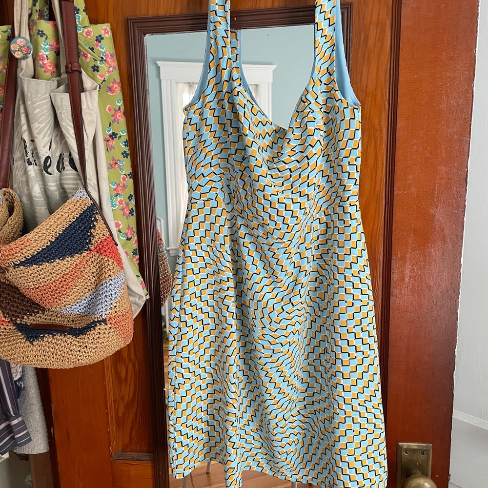 Retro Swirl Dress - Gem
